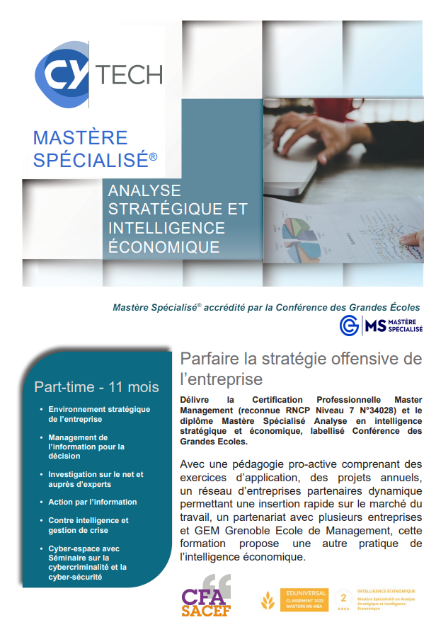 Brochures Mastères Spécialisés - CY Tech